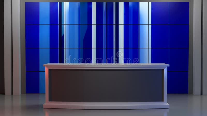 Studio News, Backdrop for TV Shows .TV on Wall Stock Illustration ...
