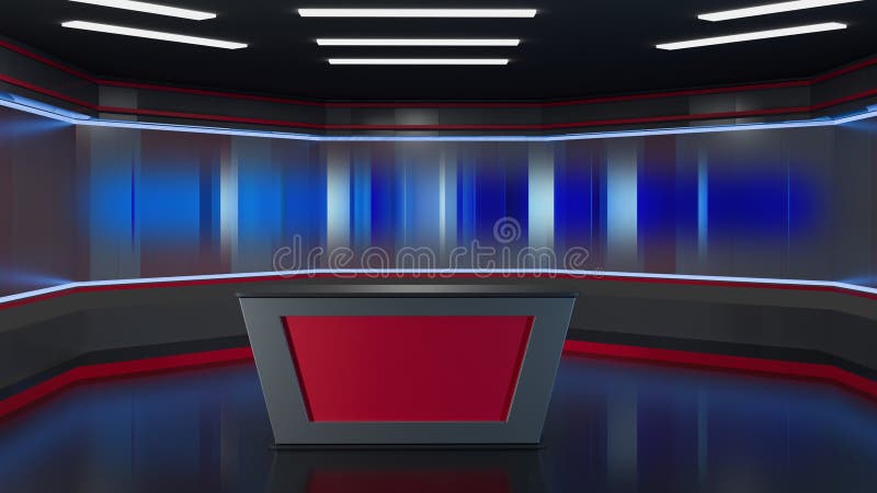 Studio News, Backdrop for TV Shows .TV on Wall Stock Illustration ...