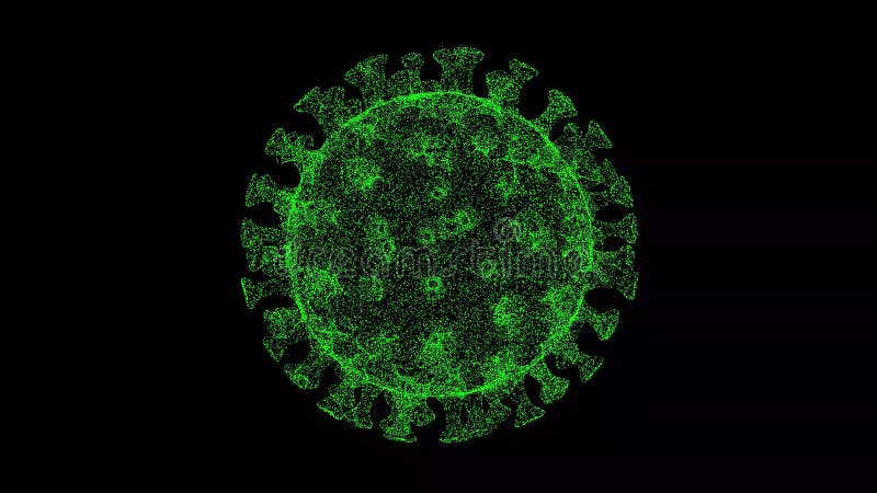 3D Virus on Black Background. Microscope Virus Close Up. Medical ...