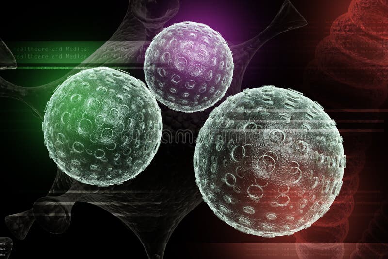 3d Virus in a Dark Background Stock Image - Image of macro, bacteria ...
