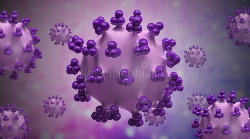 3d Virus Rendered, Microscope Illustration. Stock Illustration ...