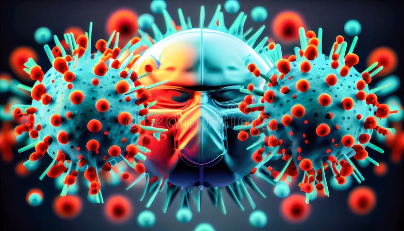 3d Virus Super Macro Illustration. Generative AI Stock Illustration ...