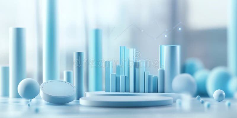 3D Visual of Business Scaling and Increasing Market Share through ...