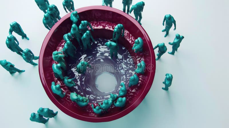 3D Visual of Individuals in a Circle Symbolizing Unity, Teamwork, and ...