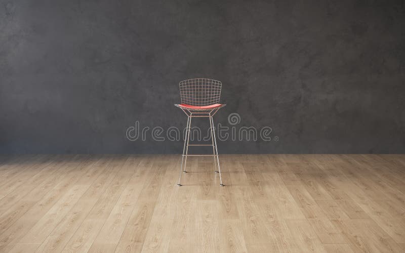 3d Visualization of a Bar Stool in a Minimalist Interior, 3D ...