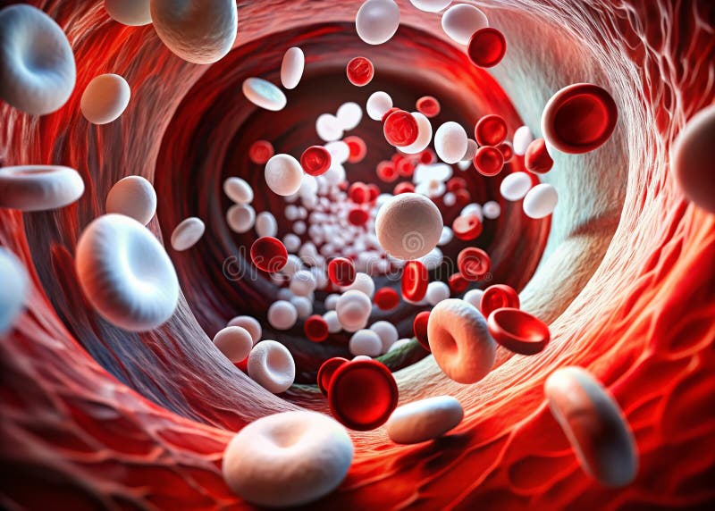 3D Visualization of Blood Cell Flow a Detailed Look at Red and White ...
