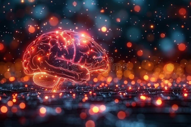 3d Visualization of Brain Anatomy with Highlighted Features on a ...