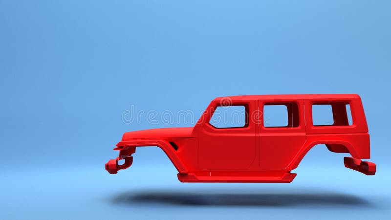 3d Visualization of the Car Body Stock Illustration - Illustration of ...