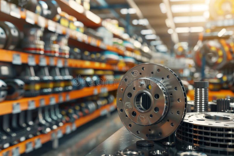 3d Visualization of Car Components Brake Disk, Oil Filter, and Belt ...