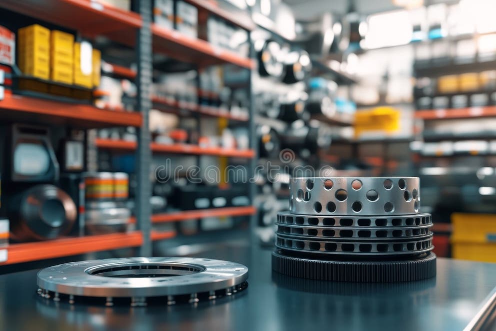 3d Visualization of Car Components Brake Disk, Oil Filter, and Pulleys ...