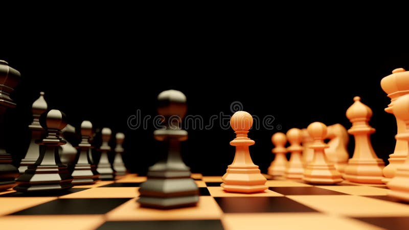 3d Visualization of Chess on the Board Stock Footage - Video of black ...