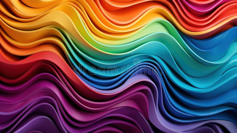 3d Visualization of Colored Layers of Material, Color Abstract ...