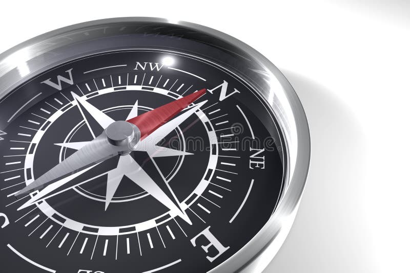 3D Visualization of a Compass Stock Illustration - Illustration of ...