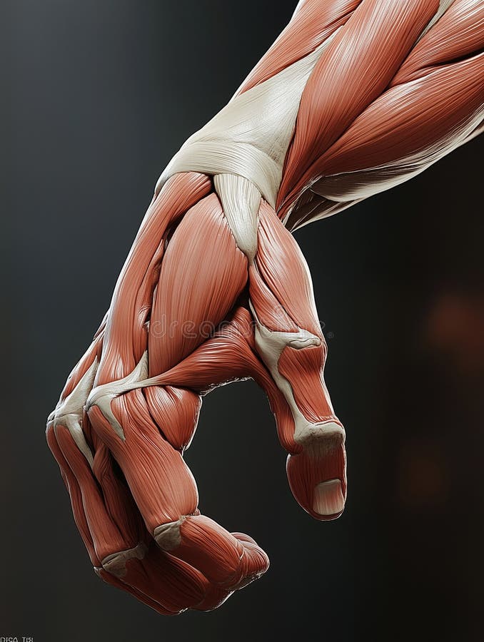 3D Visualization of the Forearm Muscles, Highlighting Anatomical ...