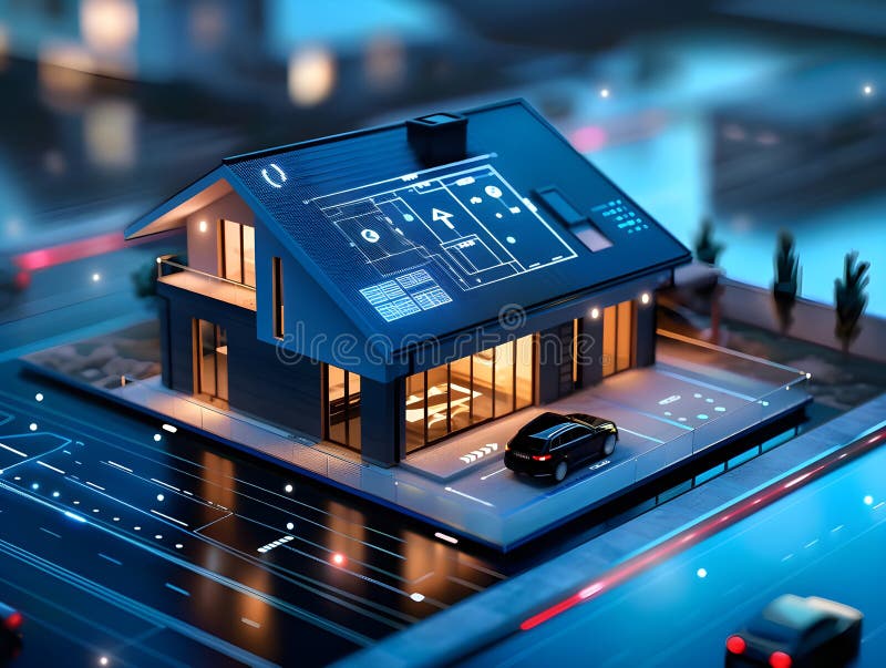 3D Visualization of a Futuristic Home with Advanced Technology and ...