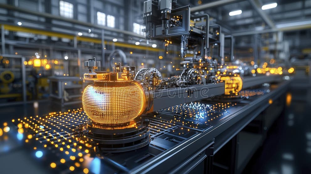 3d Visualization of a High-tech Automated Manufacturing Process in a ...