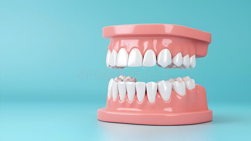 3D Visualization of Human Jaw Anatomy Stock Illustration - Illustration ...