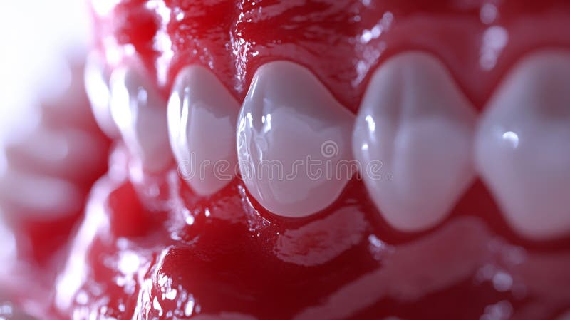 A 3D Visualization of Human Teeth, Displaying an Open Mouth from the ...