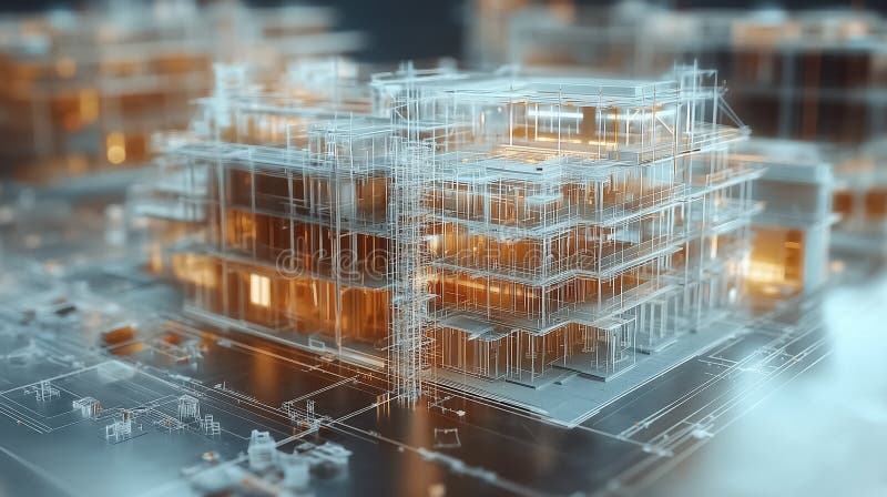 3D Visualization of Modern Building Structure with Intricate Design ...