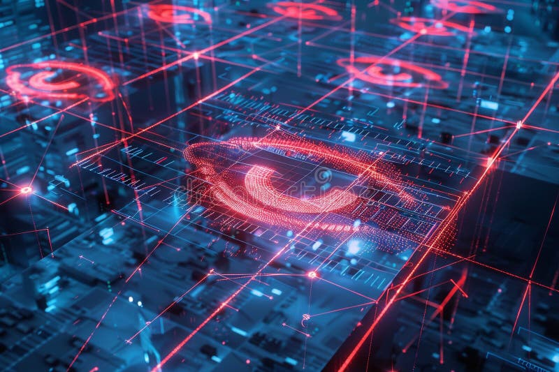 A 3D Visualization of a Network Under AI Surveillance with Digital Eyes ...