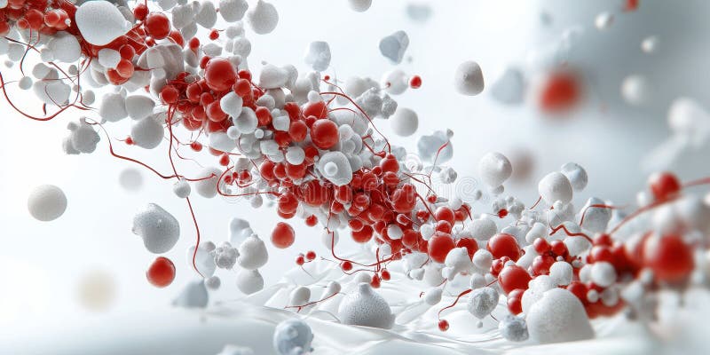 3D Visualization of Phagocytes Engulfing Toxins in Motion Stock ...