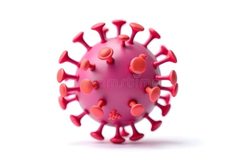 3D Visualization of a Pink Pathogen with Red Spikes a Detailed Look at ...