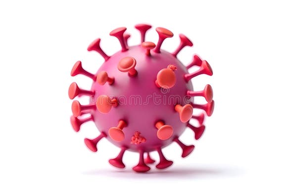 3D Visualization of a Pink Pathogen with Red Spikes a Detailed Look at ...