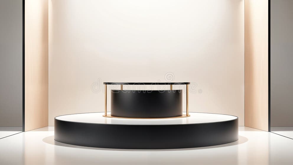 3D Visualization for Product Display on HD Stage Backdrop Stock Image ...