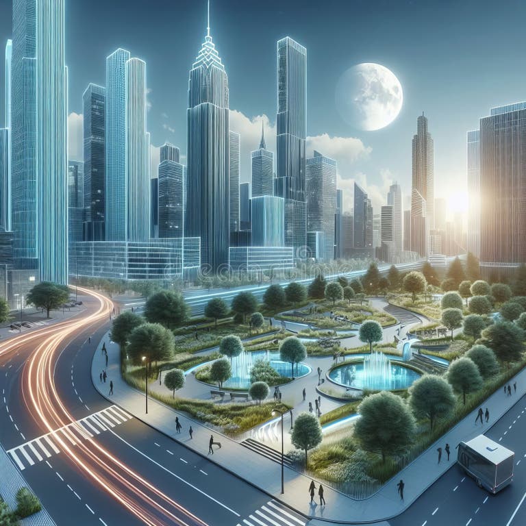 D Visualization for Public Space Design Visualizing and Desig Stock Illustration - Illustration ...