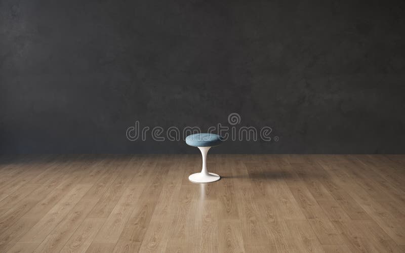 3d Visualization of a Bar Stool in a Minimalist Interior, 3D ...