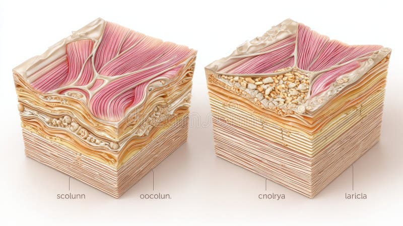 3D Visualization of Skin Layers Comparing Conditions before and after ...