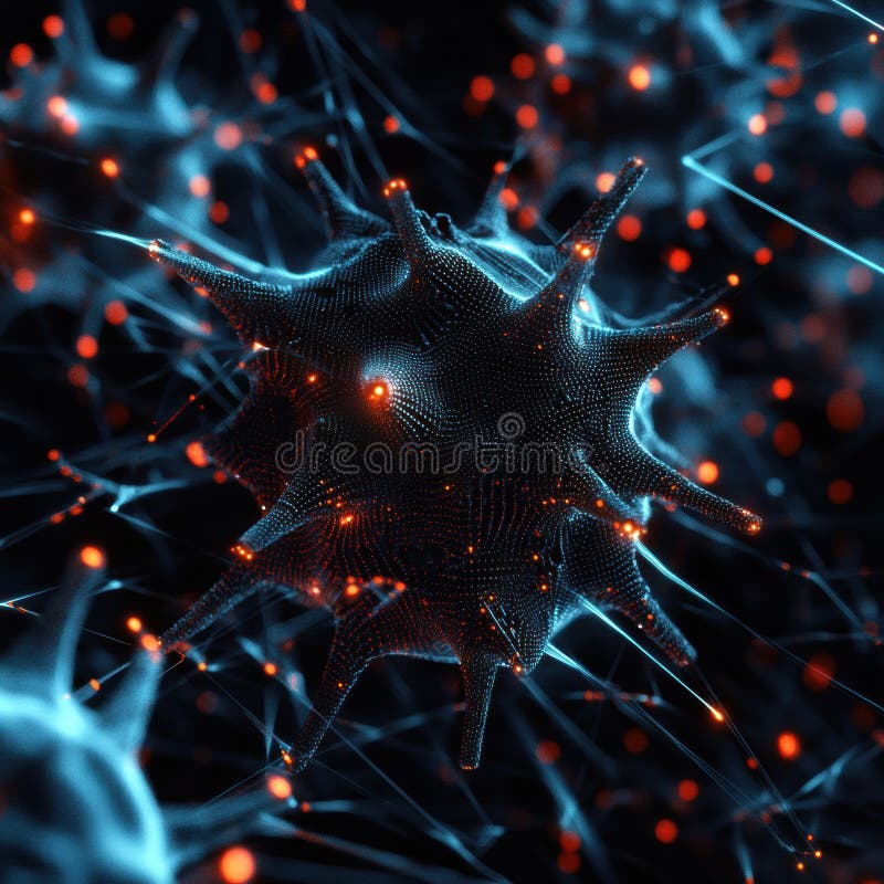 3D Visualization of a Virus Structure Showcasing Capsid and Molecular ...