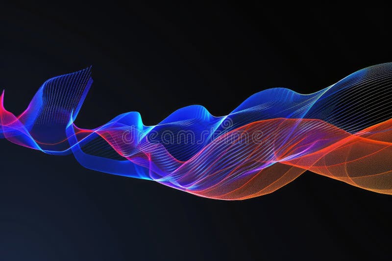 3D Visualization of Wave Propagation Across a Plane, Abstract Art ...