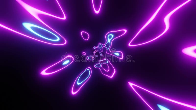 3d VJ Loop Neon Purple-blue Compilation Abstract Background Stock ...