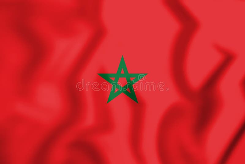 3D vlag van Marokko stock illustratie. Illustratie bestaande uit ...