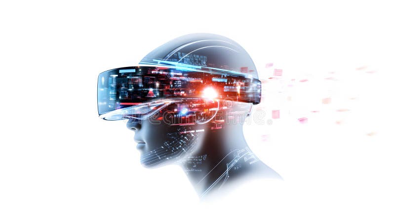 3D VR Headset Icon with Dynamic Light Effects and Futuristic Design ...