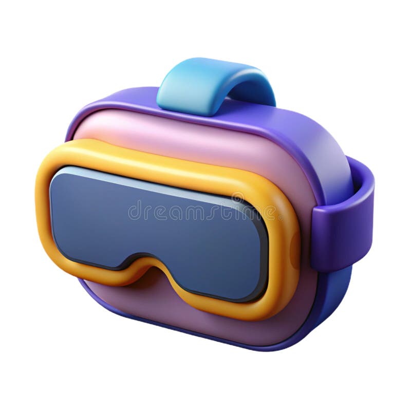 3D VR Headset Icon stock illustration. Illustration of representing ...