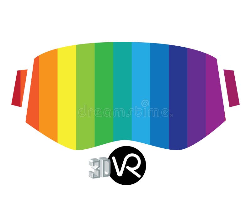 3D VR Logo and Eyewear stock vector. Illustration of clolorful - 83342486