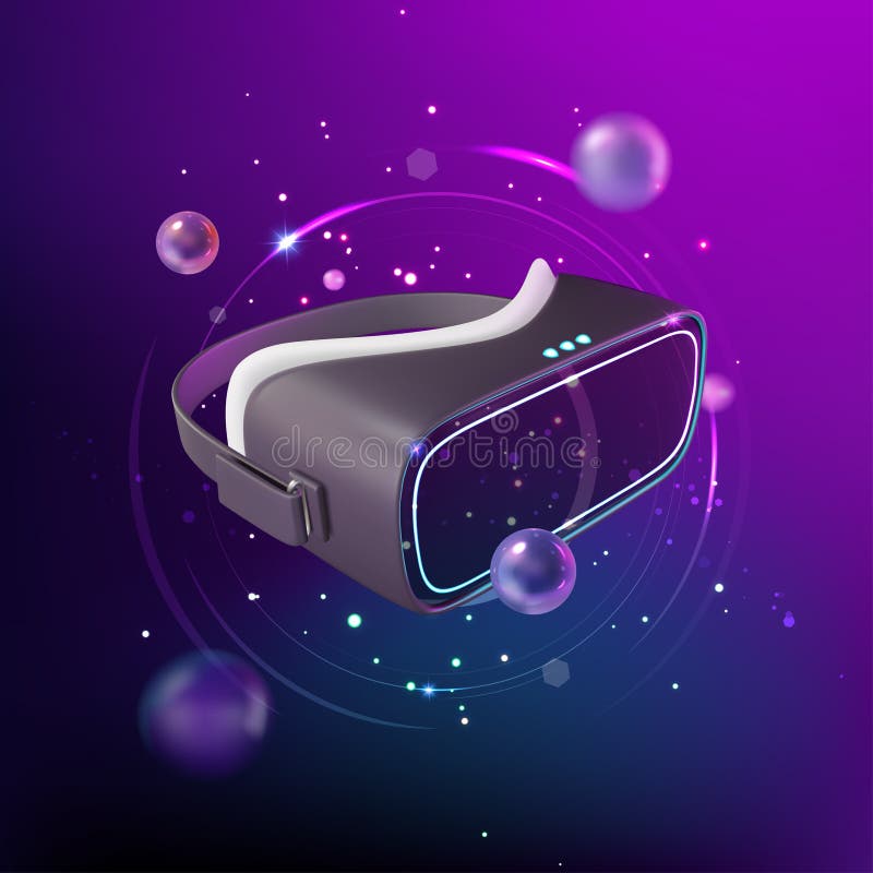 3d VR Metaverse Concept Plasticine Cartoon Style. Vector Stock Vector ...