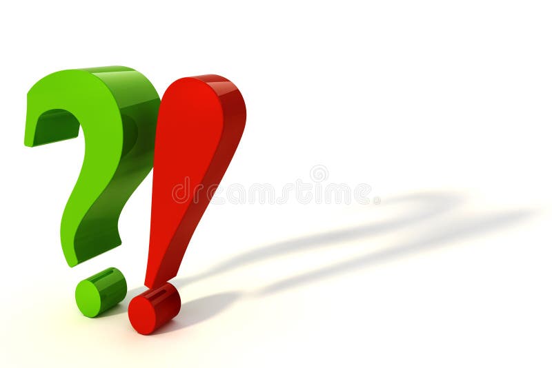 3d uitroep en vraagteken vector illustratie. Illustratie bestaande uit ...