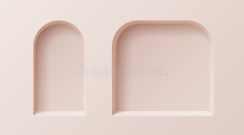 3D Wall Arch Niches or Gallery Display Frames Stock Vector ...