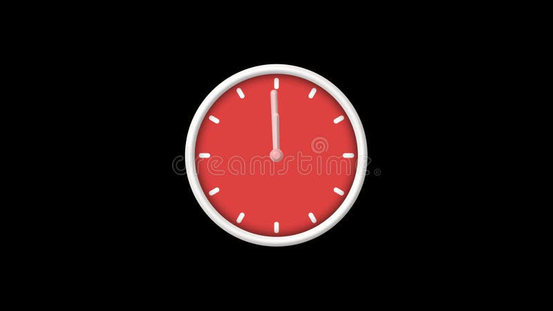 Black Clock Animated on White Background Stock Footage - Video of ...