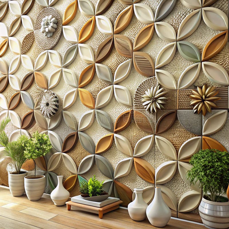 3D Wall Tiles Design with High Resolution Stock Illustration ...