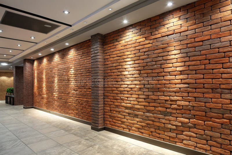 3D Wallpaper Design with Beautiful Brick Background Stock Illustration ...
