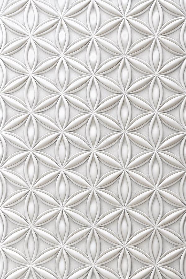 3D Wallpaper with Geometric Panels and Flower of Life Texture Stock ...