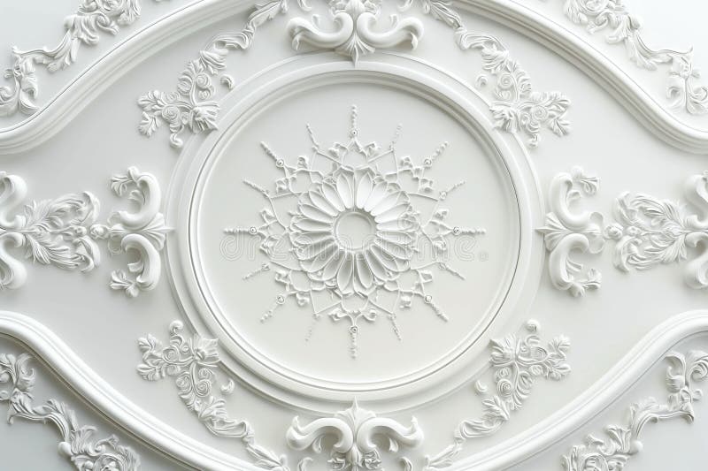 3D Wallpaper Stretch Ceiling Decoration Model. Mandala and Decorative ...