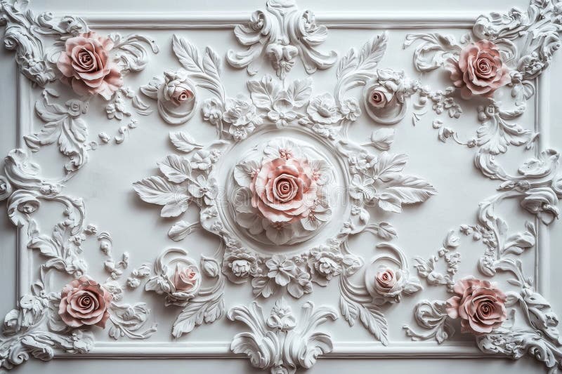 A 3D Wallpaper Stretch Ceiling Design Featuring a Mandala and a ...