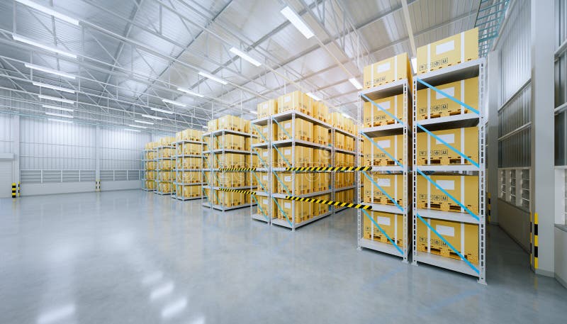 3d warehouse building stock illustration. Illustration of logistic ...