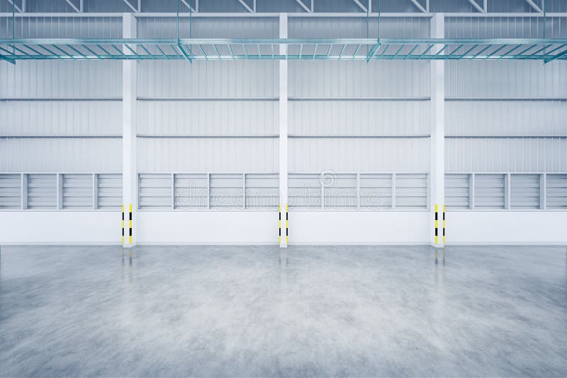 3d warehouse and floor stock illustration. Illustration of garage ...