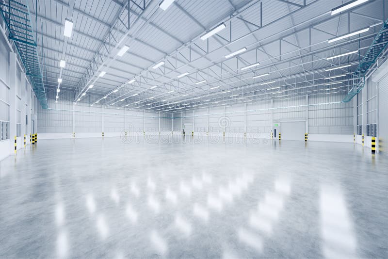 3d warehouse and floor stock illustration. Illustration of garage ...